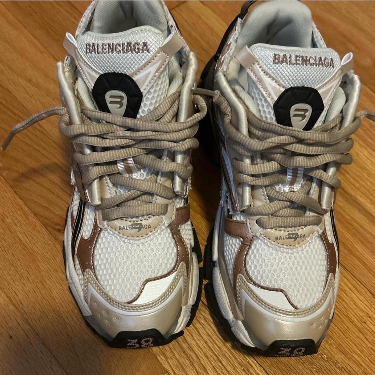 Balenciaga runners, beige, white, and black colorway... | Depop