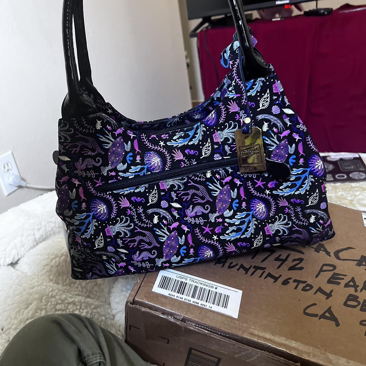 Boscolo hand bag multi pocket purse with leather... - Depop