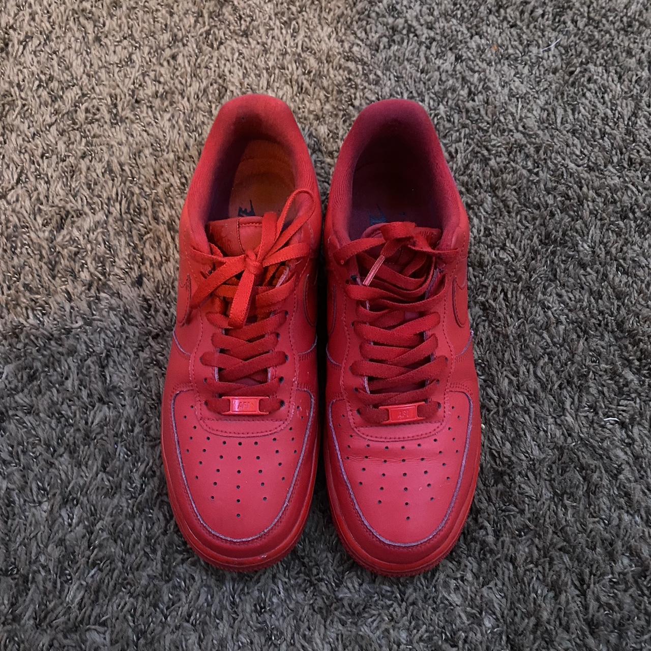 Red Air Force 1 Size 10 Worn but in very good... - Depop
