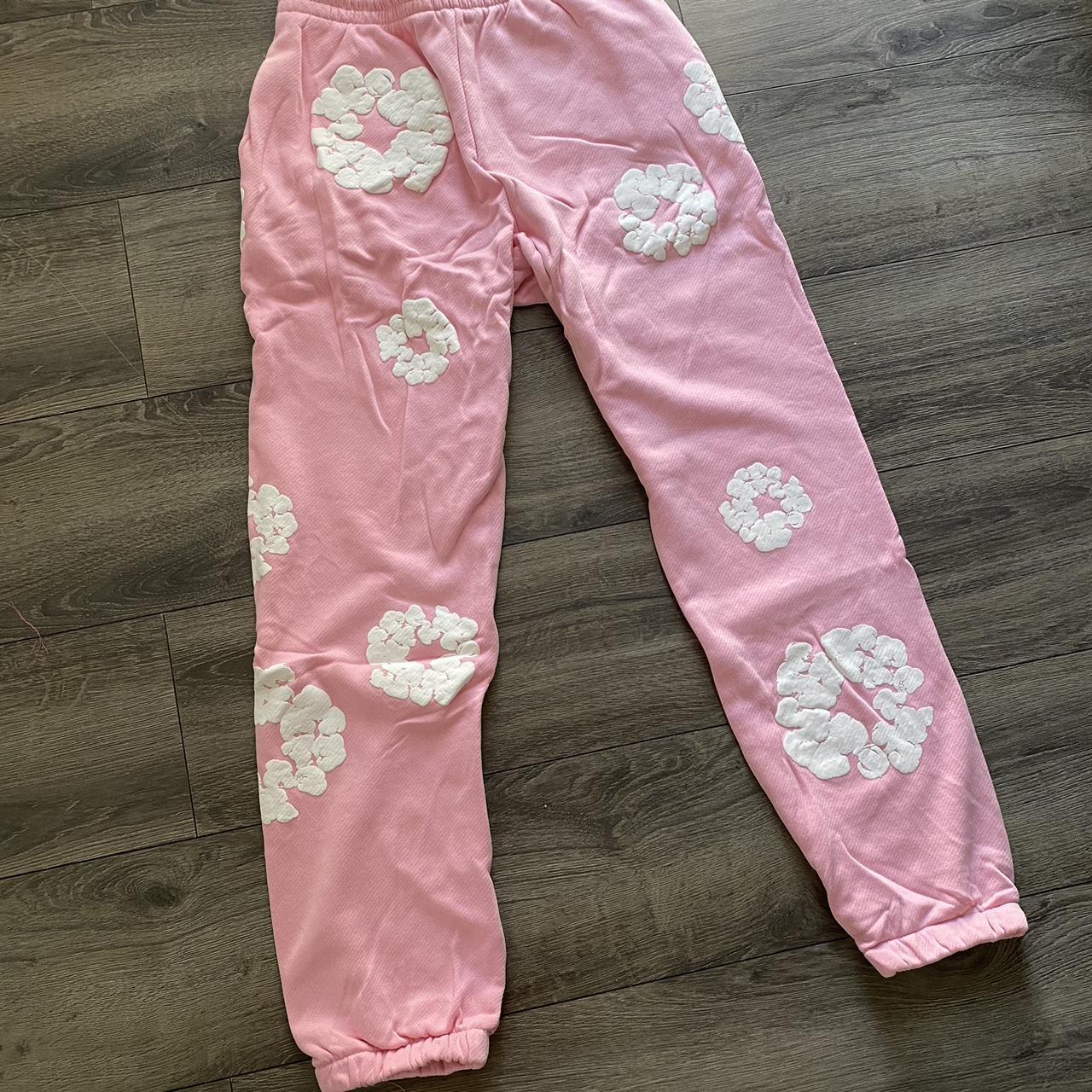 DENIM TEARS PINK SWEATPANTS SIZES: M, L BRAND NEW... - Depop