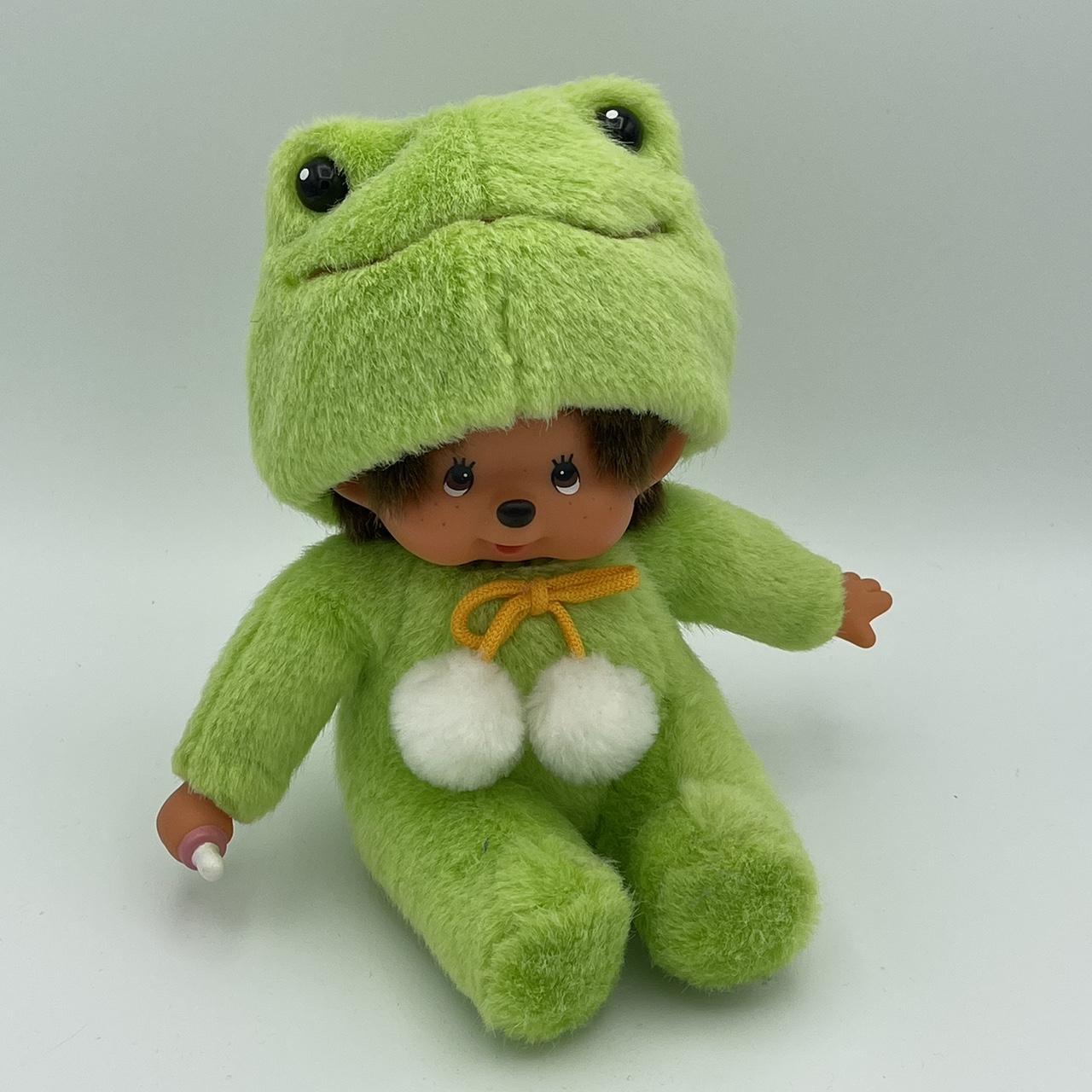 RARE frog Monchhichi from Japan 7” tall in new... - Depop