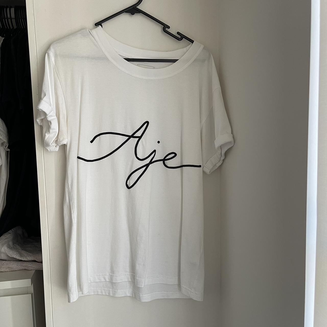AJE TEE white worn once size XS - Depop