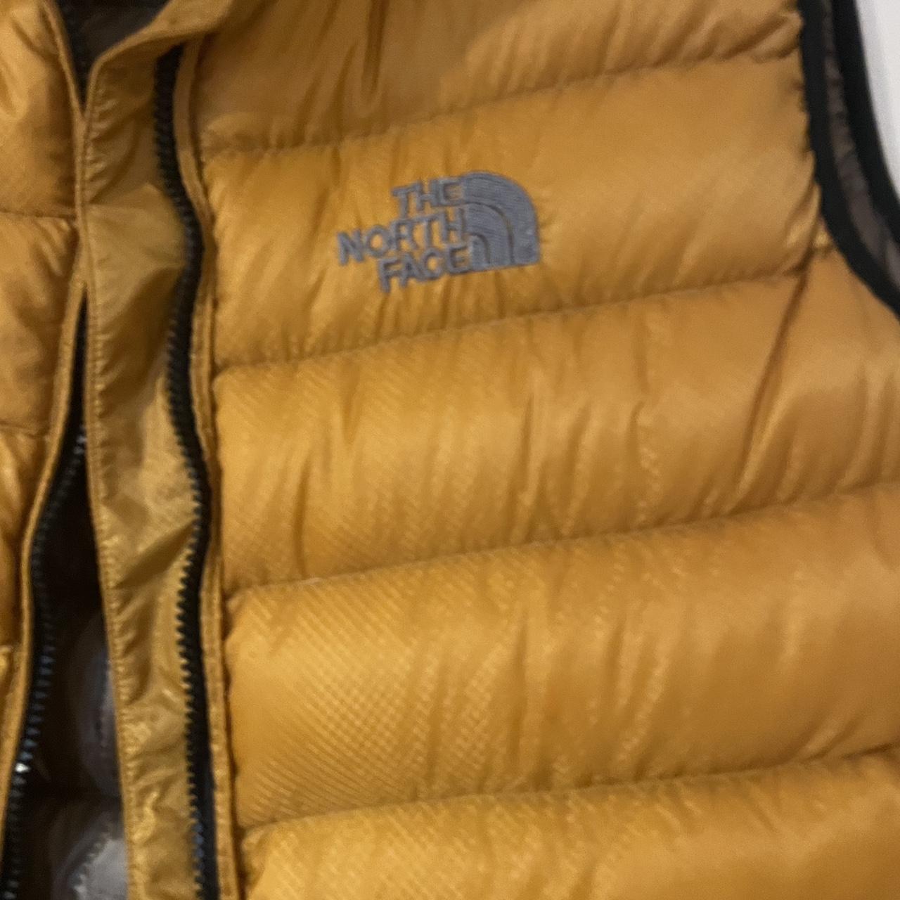 The North Face yellow puffer vest(mustard color) - Depop