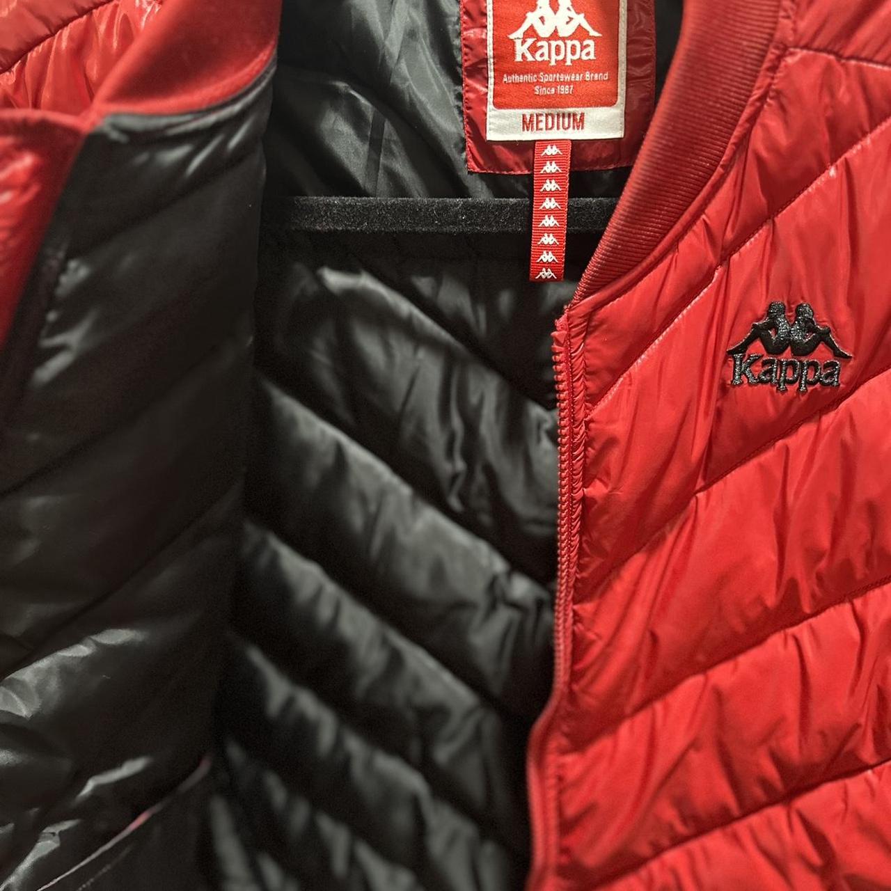 Red Kappa puffer jacket #pufferjacket - Depop