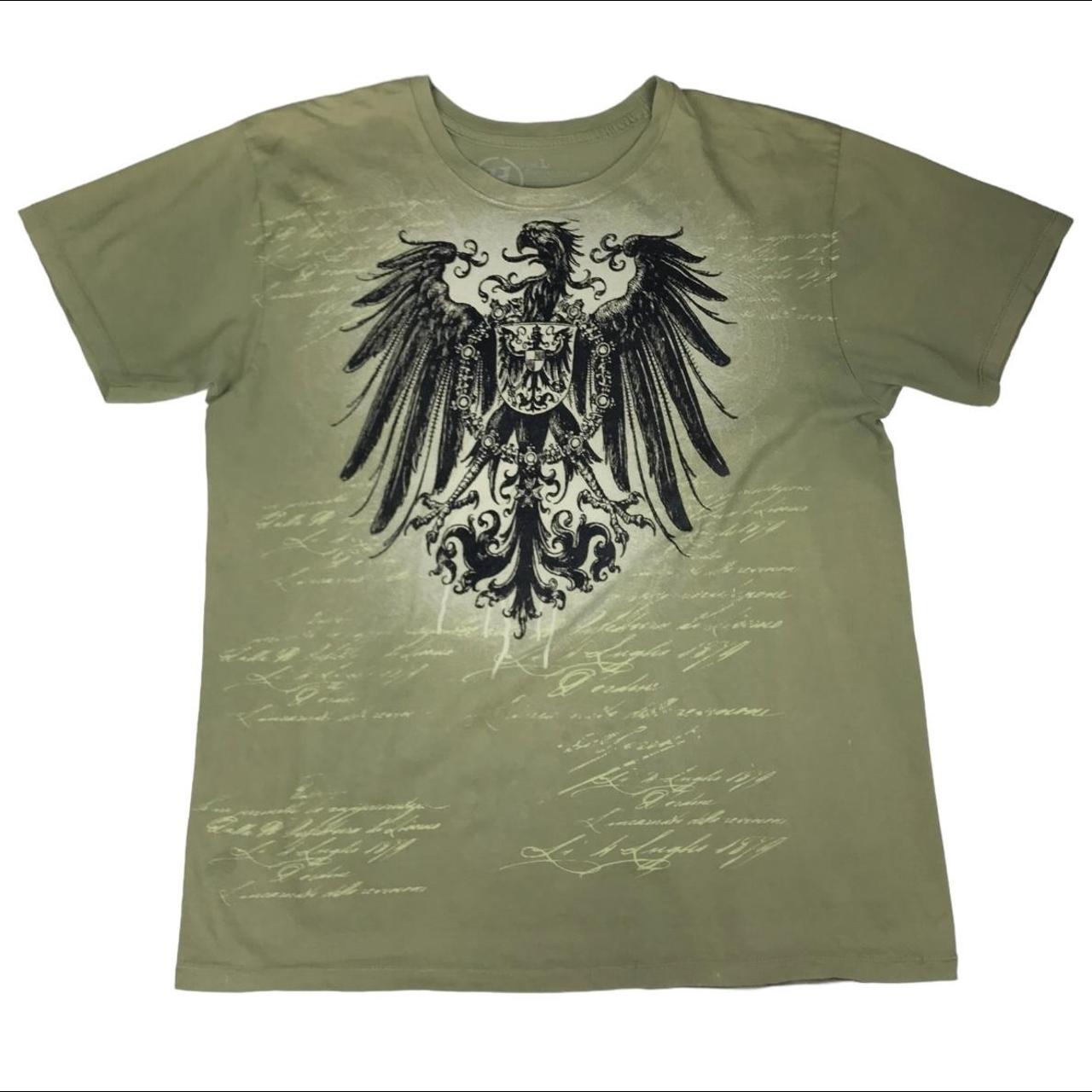 Vintage cyber goth mall goth wings graphic T-shirt.... - Depop