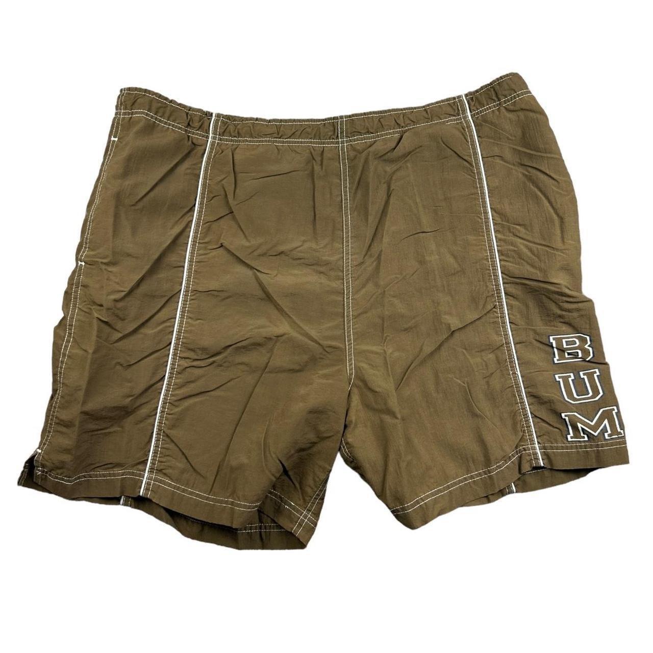 Vintage y2k Bum Equipment brown swim trunks... - Depop
