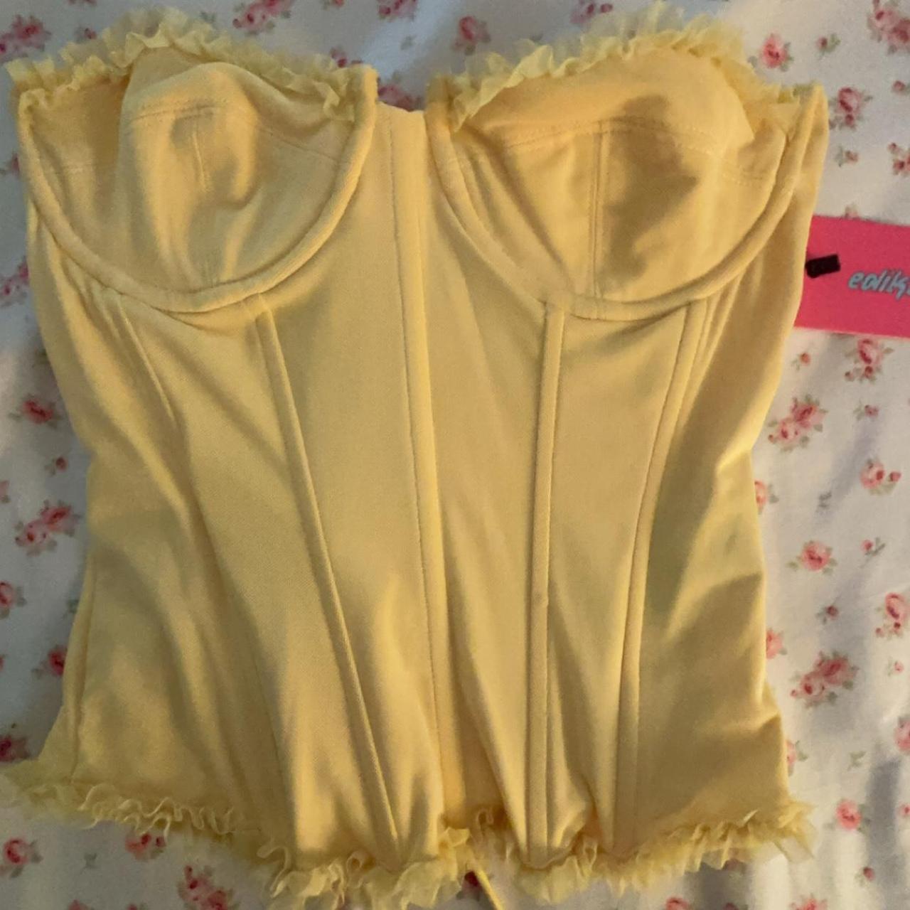 Yellow edikted corset! #corset #edikted - Depop