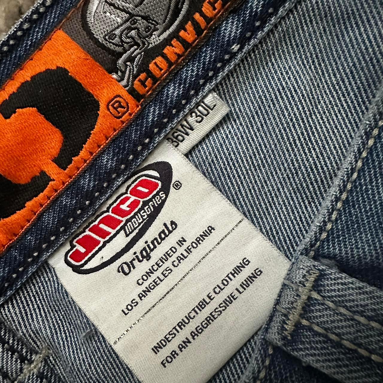 NCO Men's Blue Jeans Jnco convict jeans Looking... - Depop