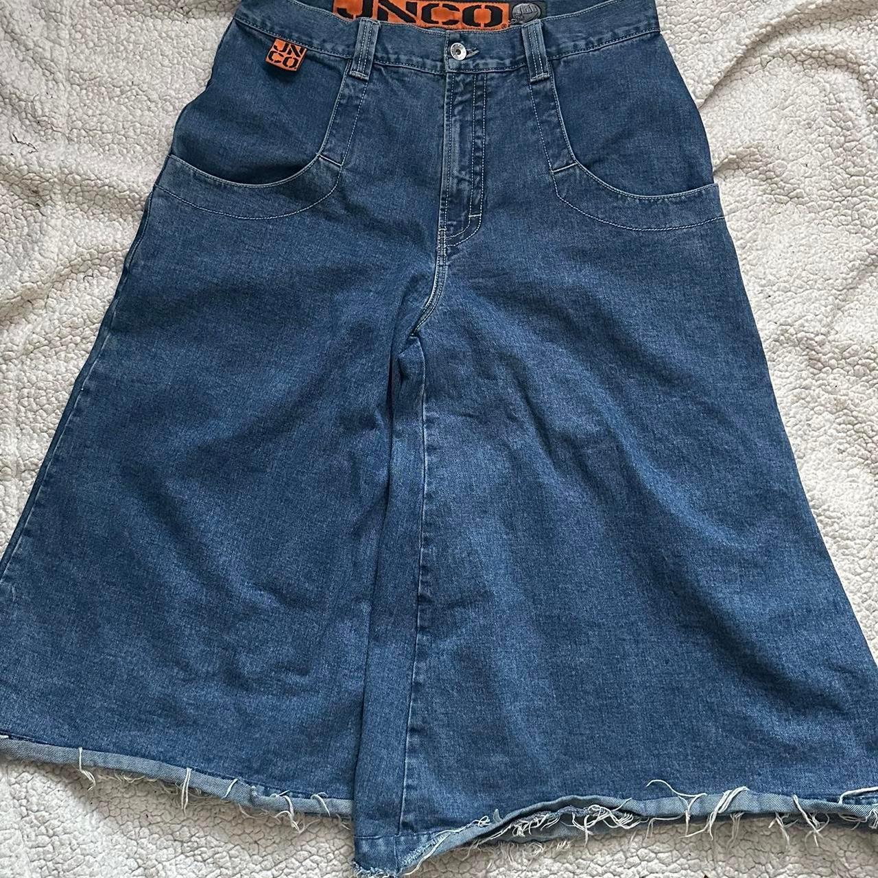 NCO Men's Blue Jeans Jnco convict jeans Looking... - Depop