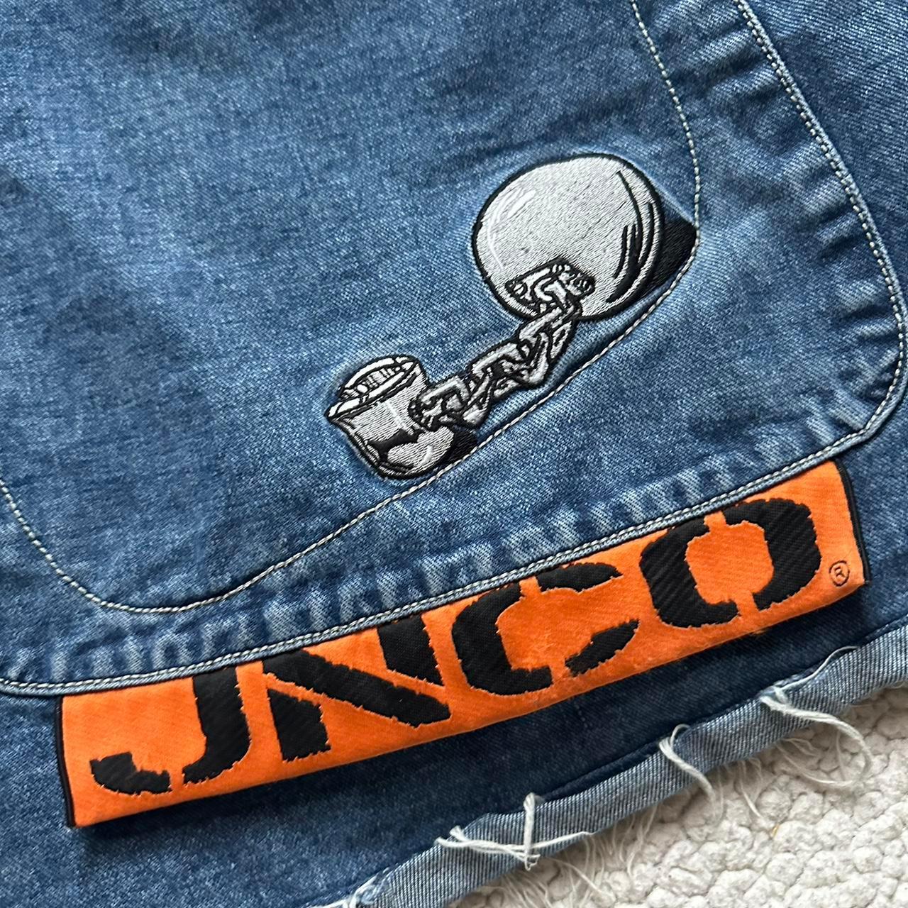 NCO Men's Blue Jeans Jnco convict jeans Looking... - Depop
