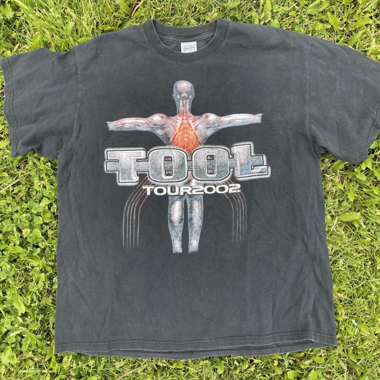 Rare Vintage 2002 Tool Tour Shirt Double Sided Band... - Depop