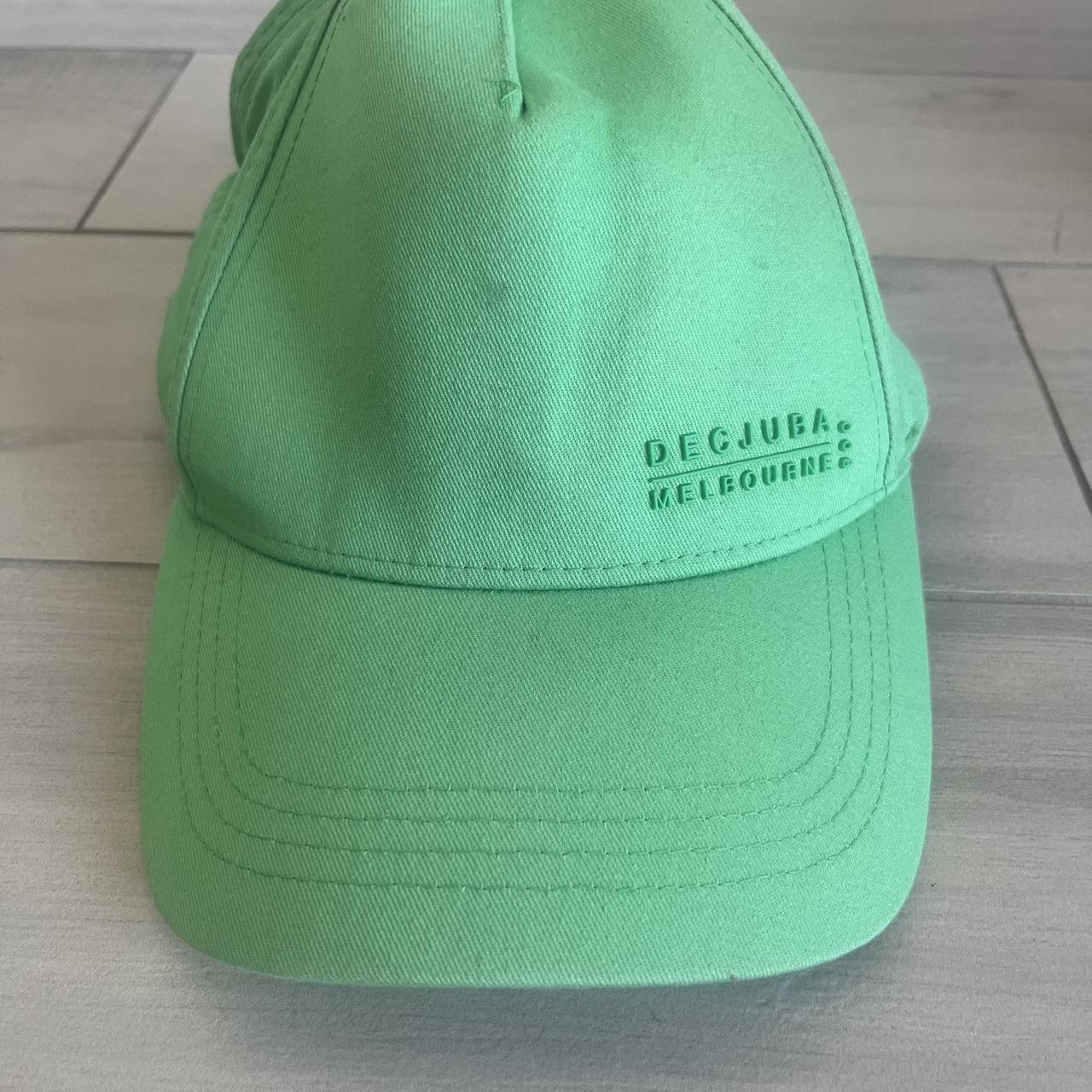 Decjuba logo cap. Bright green. Adjustable back... - Depop