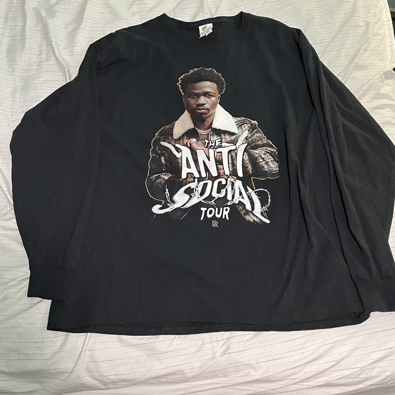 Roddy Ricch Anti Social Tour long sleeve shirt... | Depop