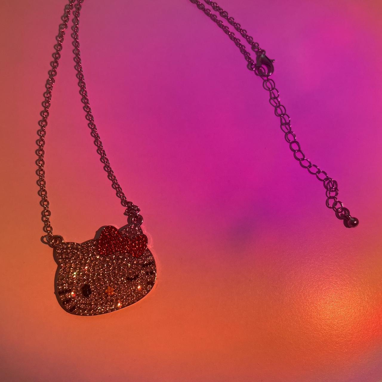 Hello kitty Y2K 2000s bling necklace - Depop