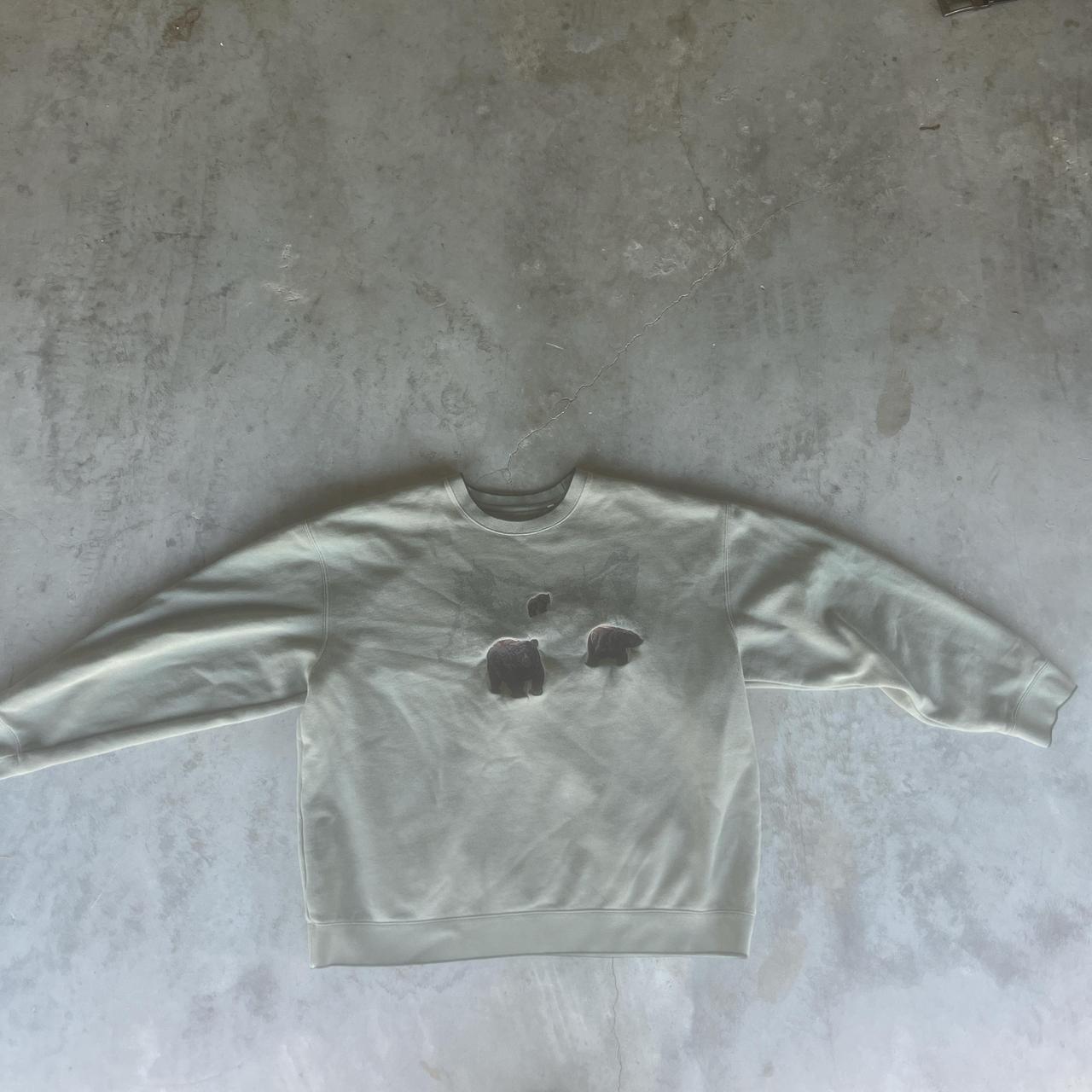 xl embroidered bears in nature sweatshirt - Depop