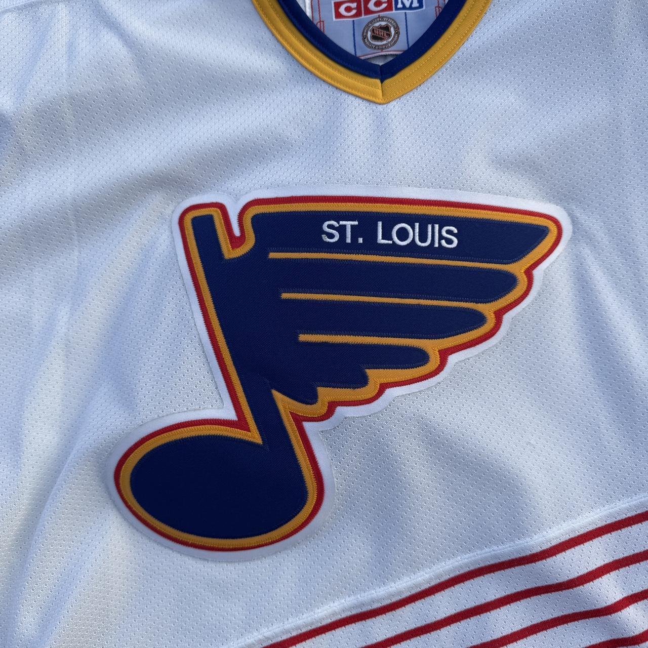 1993 St Louis Blues vintage jersey hockey with fire... | Depop