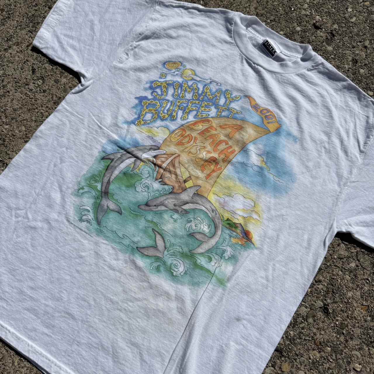 Jimmy Buffett 2000s tour shirt with amazing graphics... | Depop