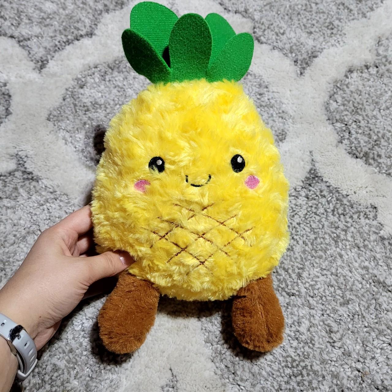 This fluffy pineapple plush toy is in excellent... - Depop