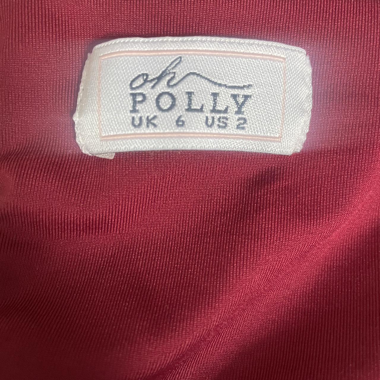 Burgundy strapless bodycon dress Oh Polly Body... | Depop