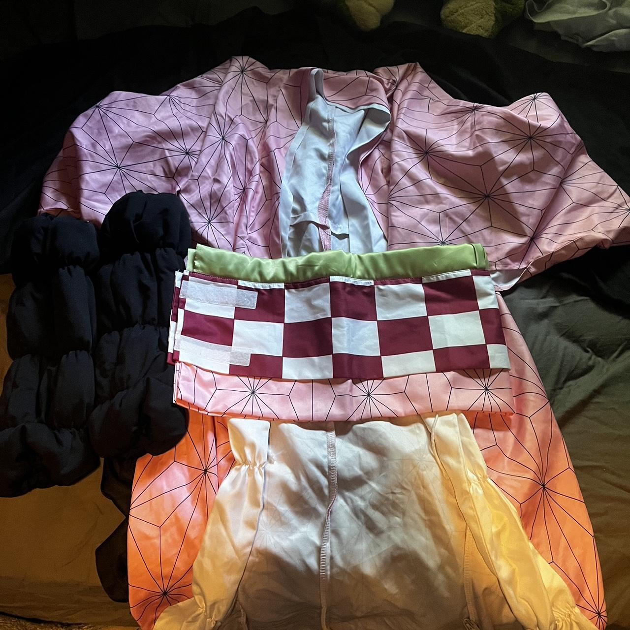 Nezuko cosplay costume comes with Haori Komono leg... - Depop