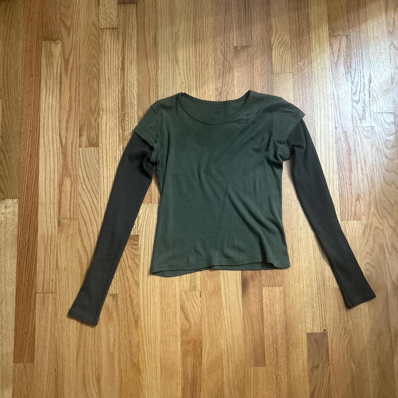Super Cute Layered Brandy Melville Shirt Slight... - Depop