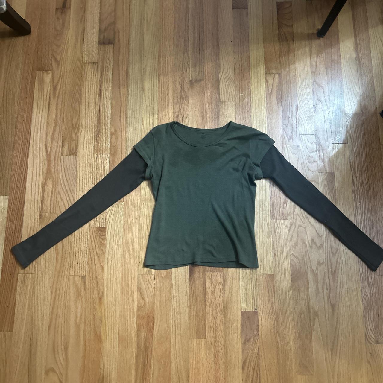 Super Cute Layered Brandy Melville Shirt Slight... - Depop