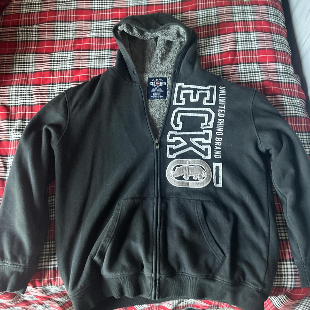 zip up makes you really warm. ecko hoodie 2xL - Depop
