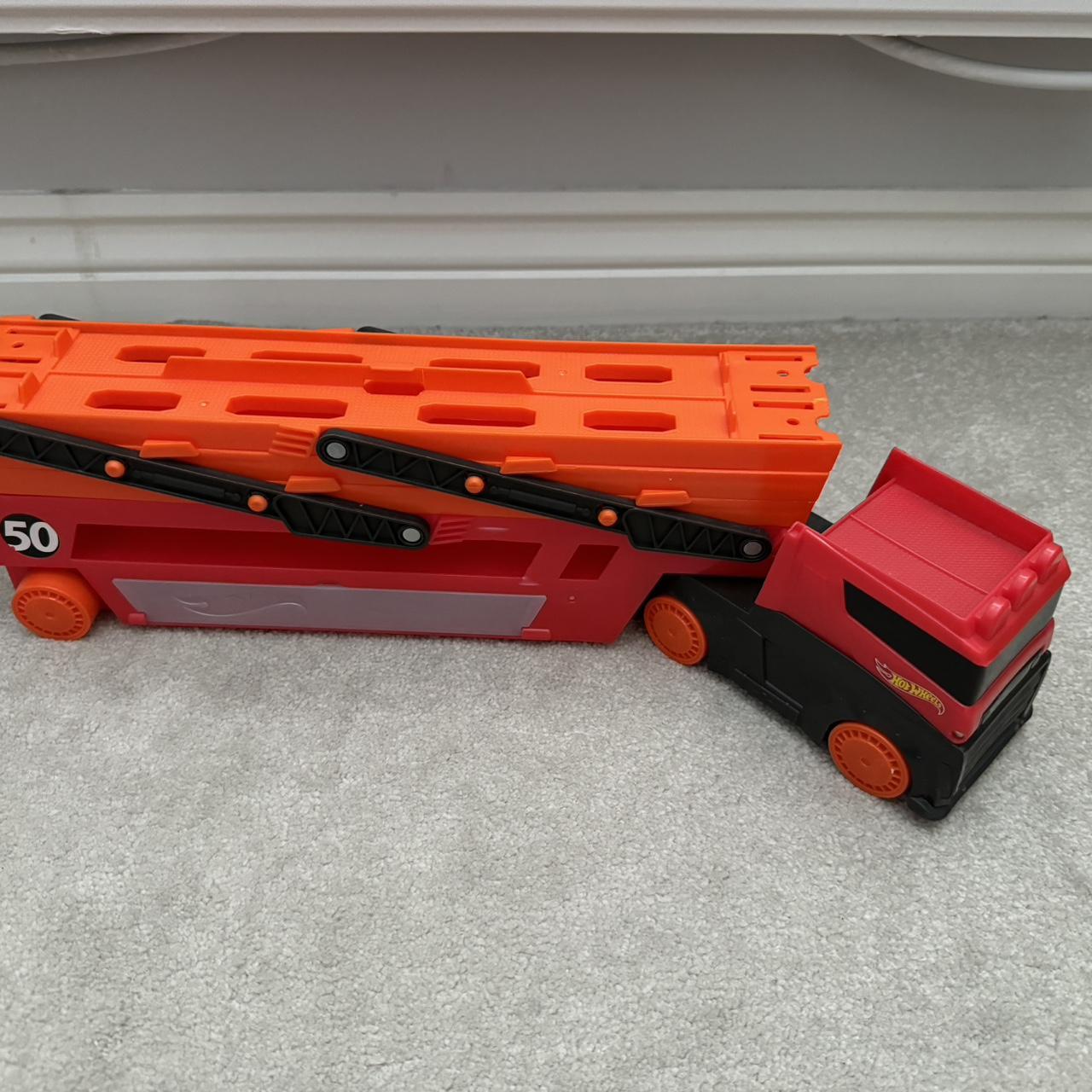 Hot Wheels mega transporter truck - Depop