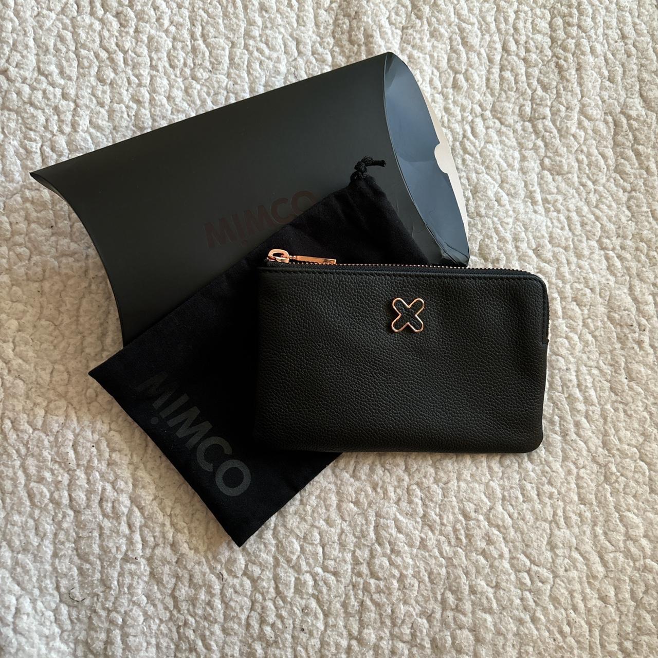Brand new MIMCO black and rose gold leather wallet... - Depop