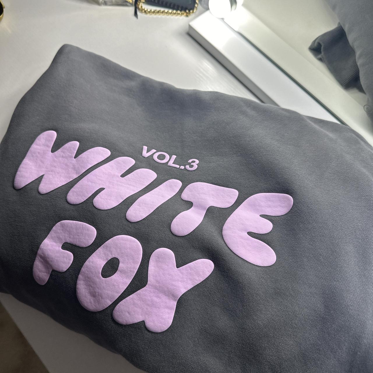 White Fox grey and pink hoodie AND sweats - very comfy - Depop