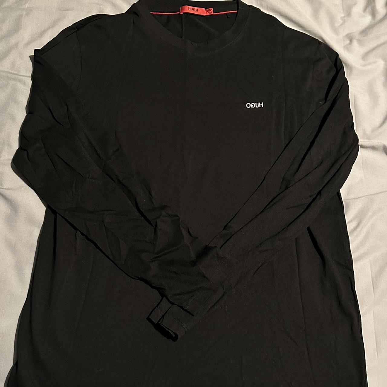 Black Hugo Boss long sleeve tee - Size Medium -... - Depop