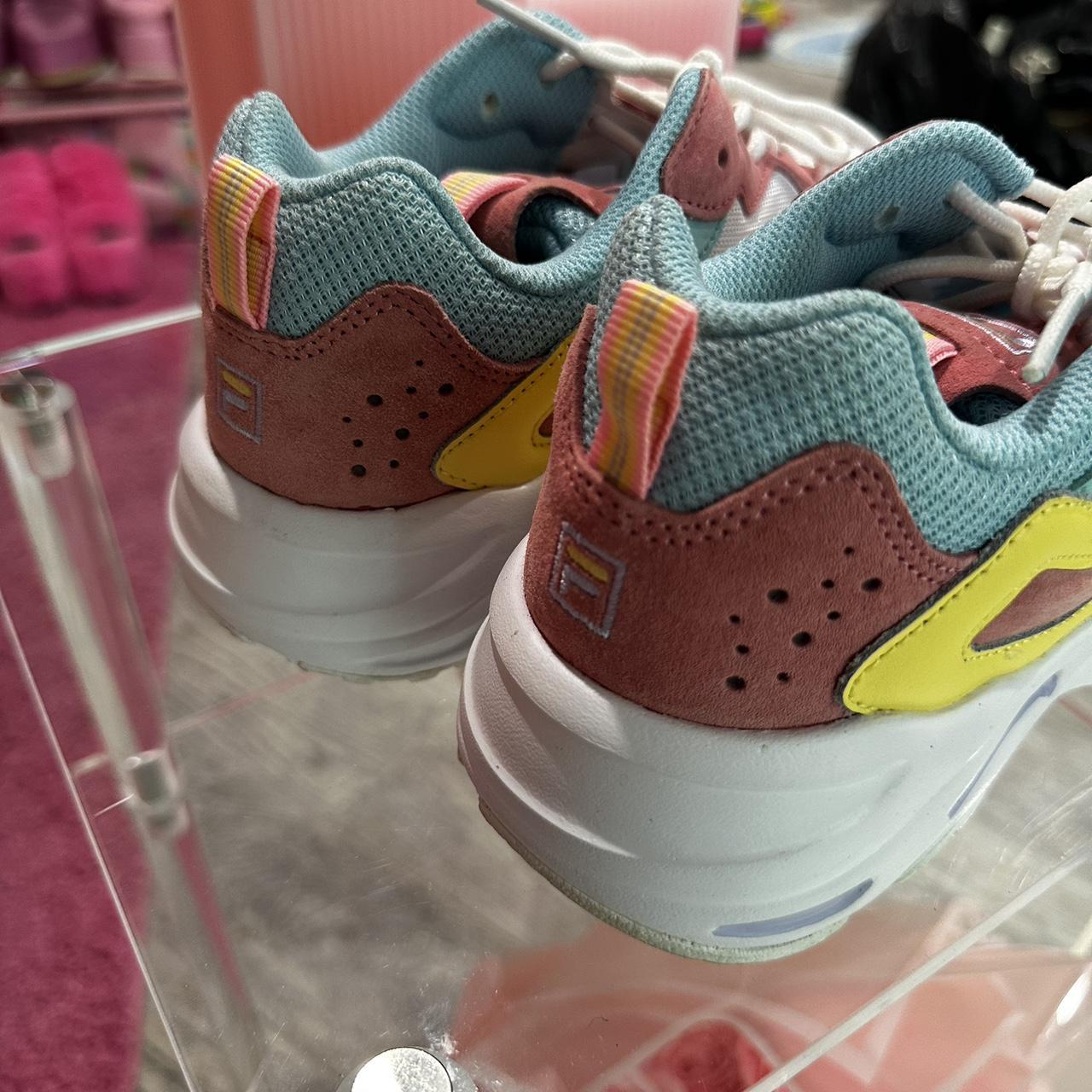 Multi Colored Fila Sneakers Size 8 - Depop