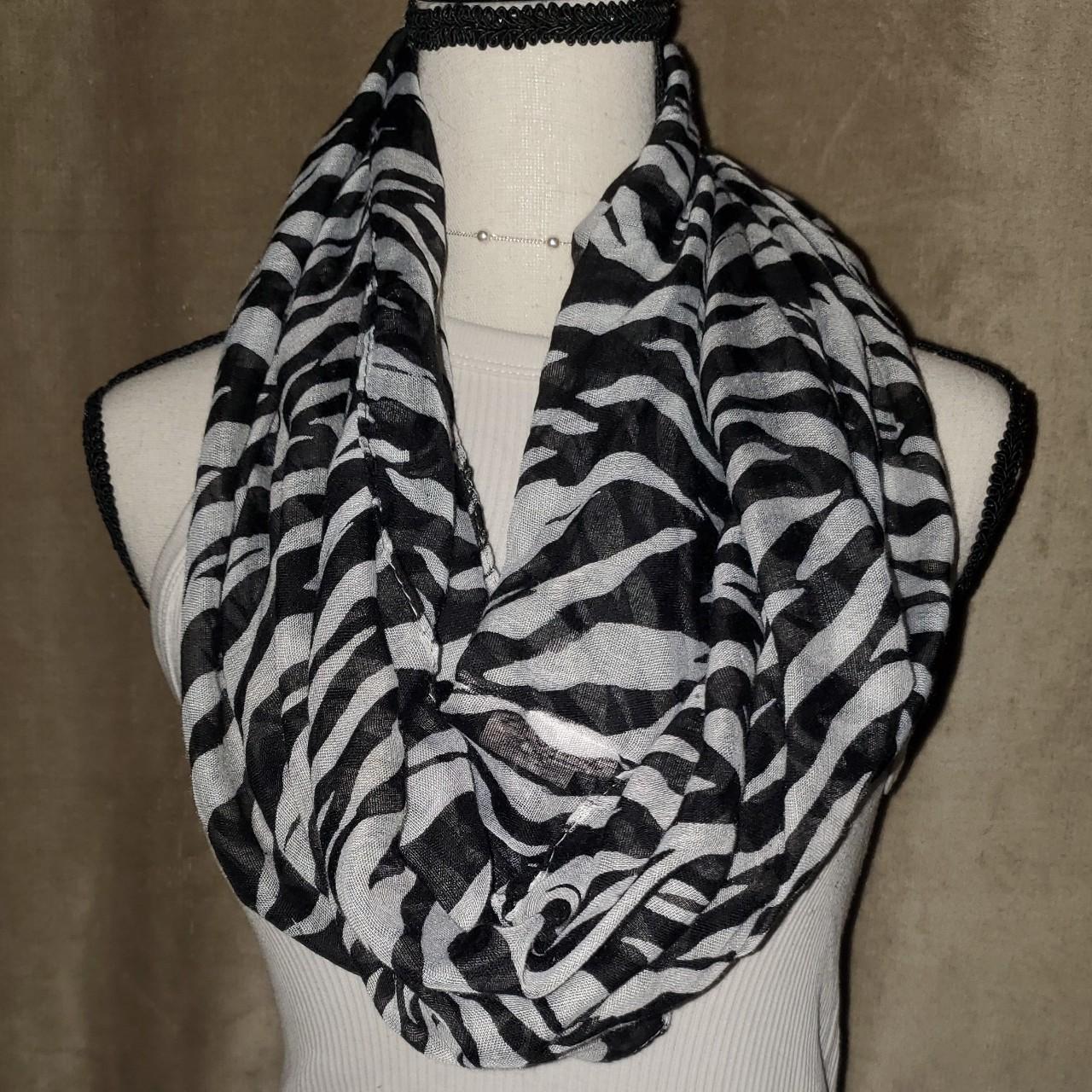 Y2K ZEBRA PRINT WRAP SCARF!! #zebraprint #y2k #scarf - Depop