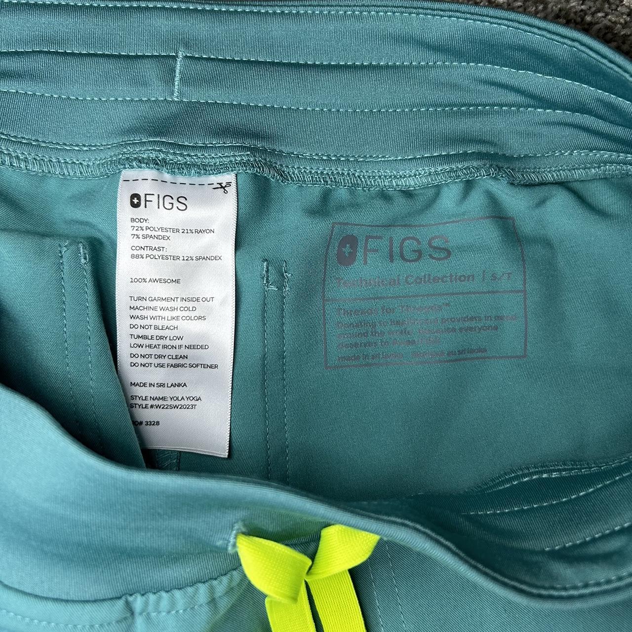 Small Tall Teal Figs Scrub Pants - Depop