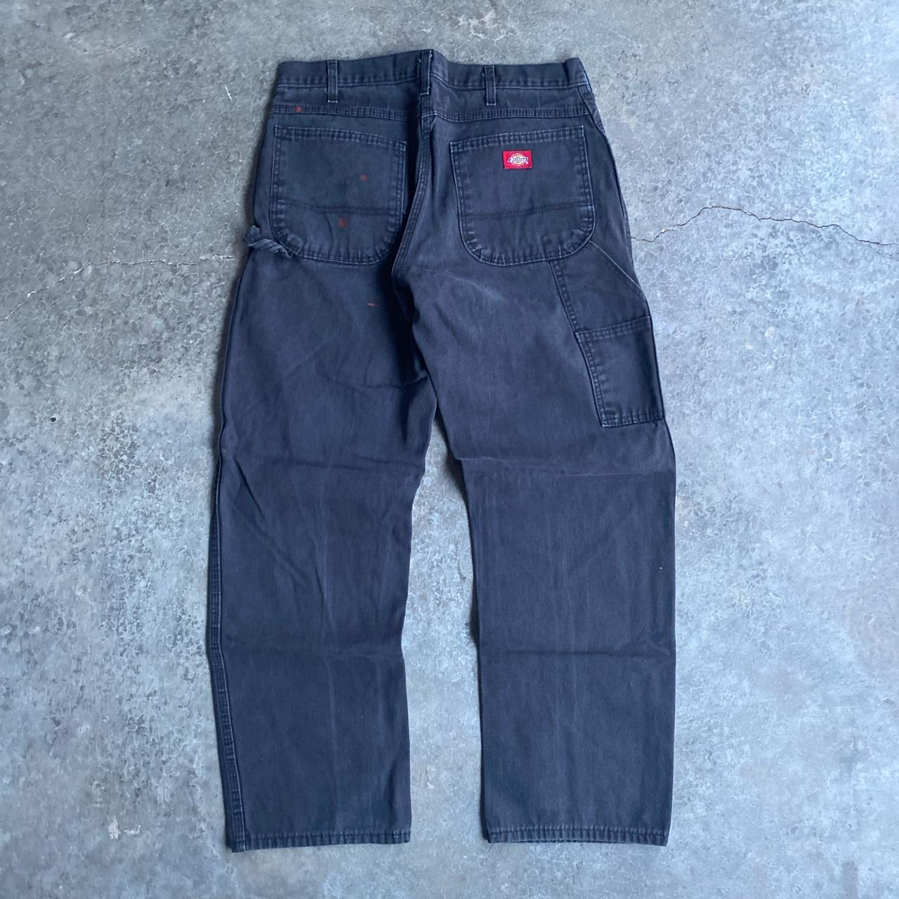 black dickies carpenter pants approximate... - Depop