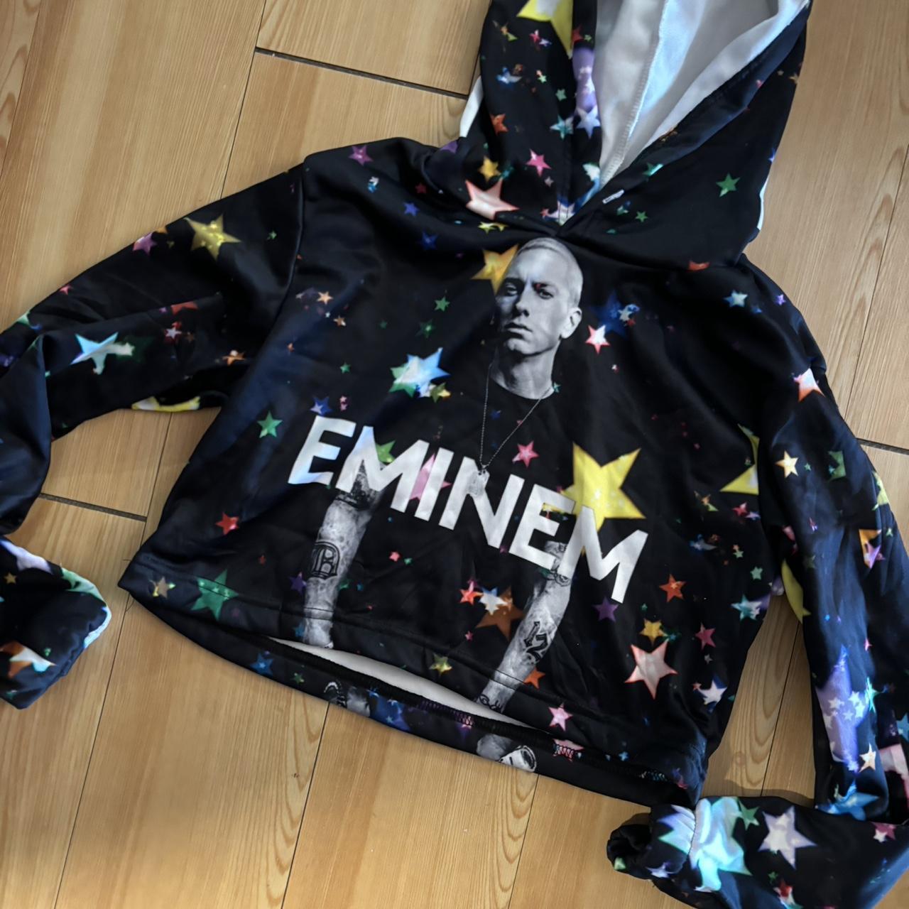 Eminem crop top hoodie | Depop
