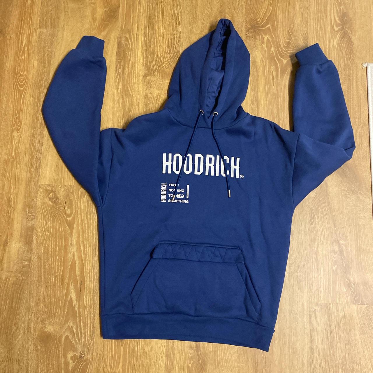 Hoodrich blue hoodie with white accents #hoodrich... - Depop