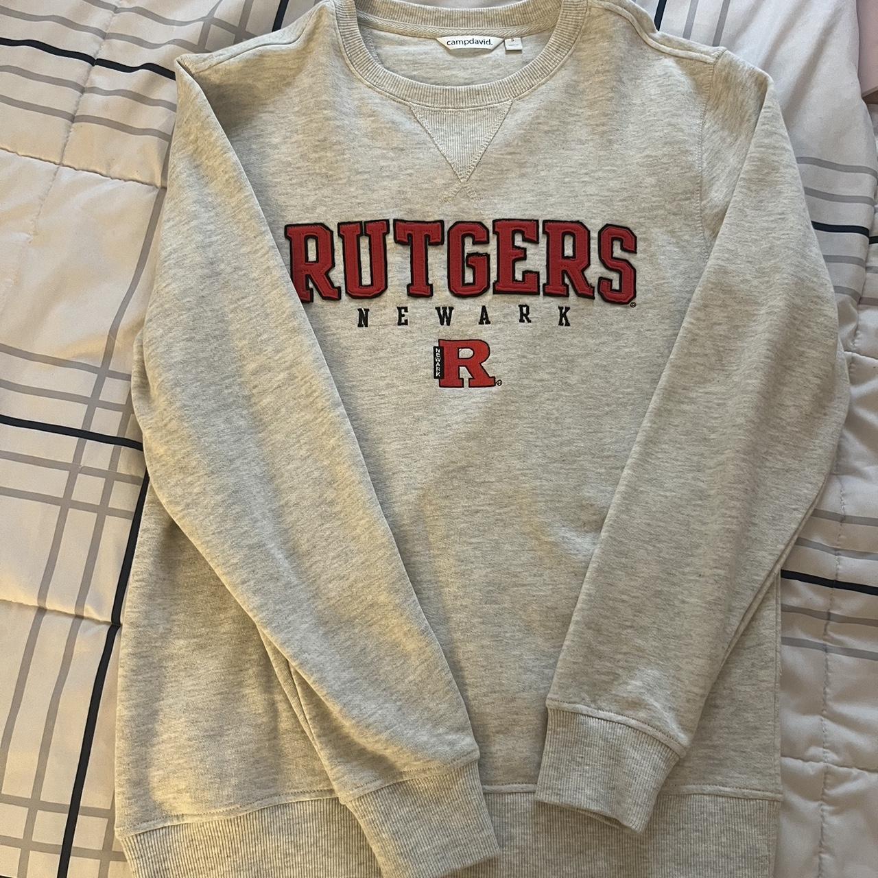 Small, Rutgers Newark University grey and red... - Depop