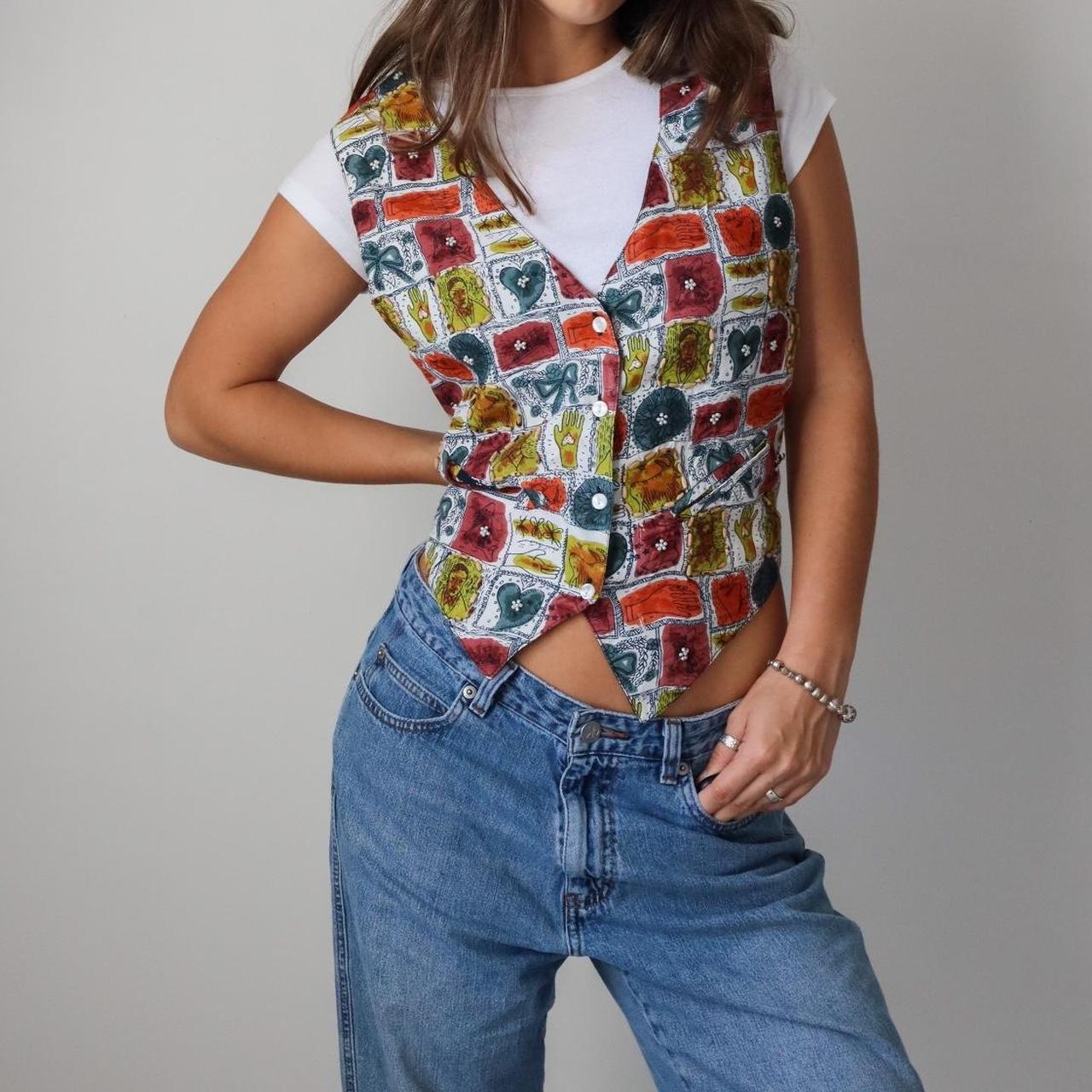 Women's multi Vest | Depop