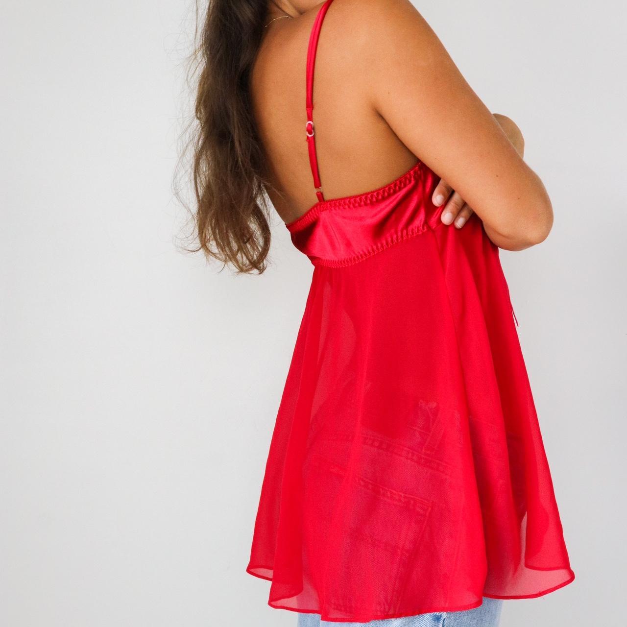 Enchanting bustier tank top Bright red bra top with... - Depop