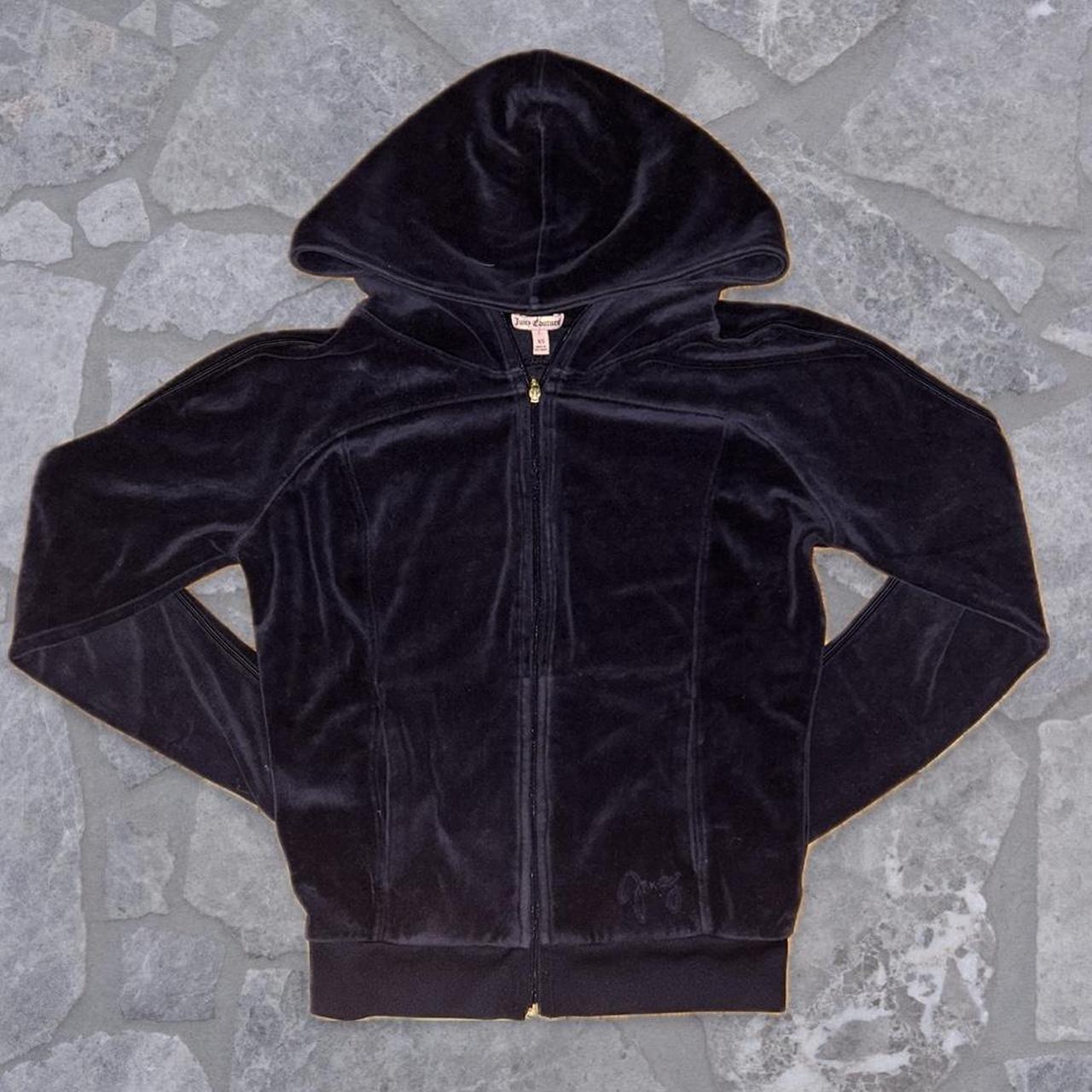 Dark purple Juicy Couture velour zip up hoodie... - Depop