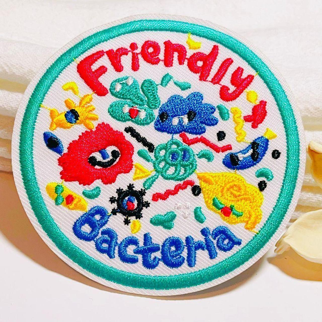 Iron on patch-Friendly Bacteria-Crafts 1. This... | Depop