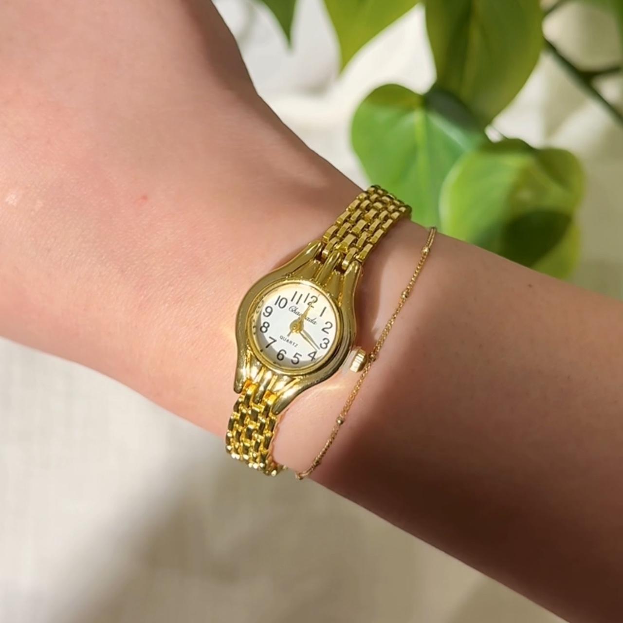 Dainty vintage gold watch This is a 14k gold... - Depop