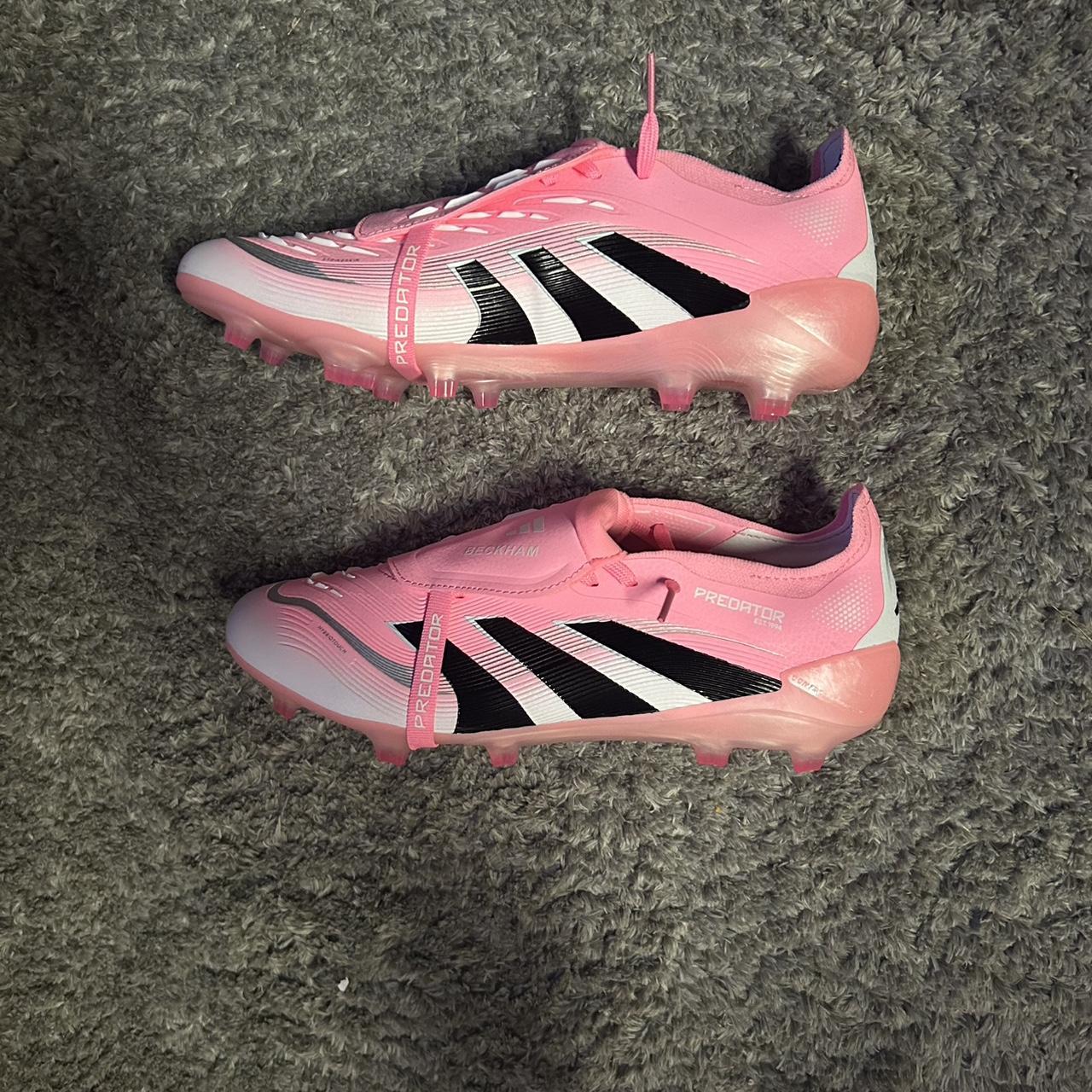 Adidas Pink David Beckham Predators Size 9.5 Brand... | Depop