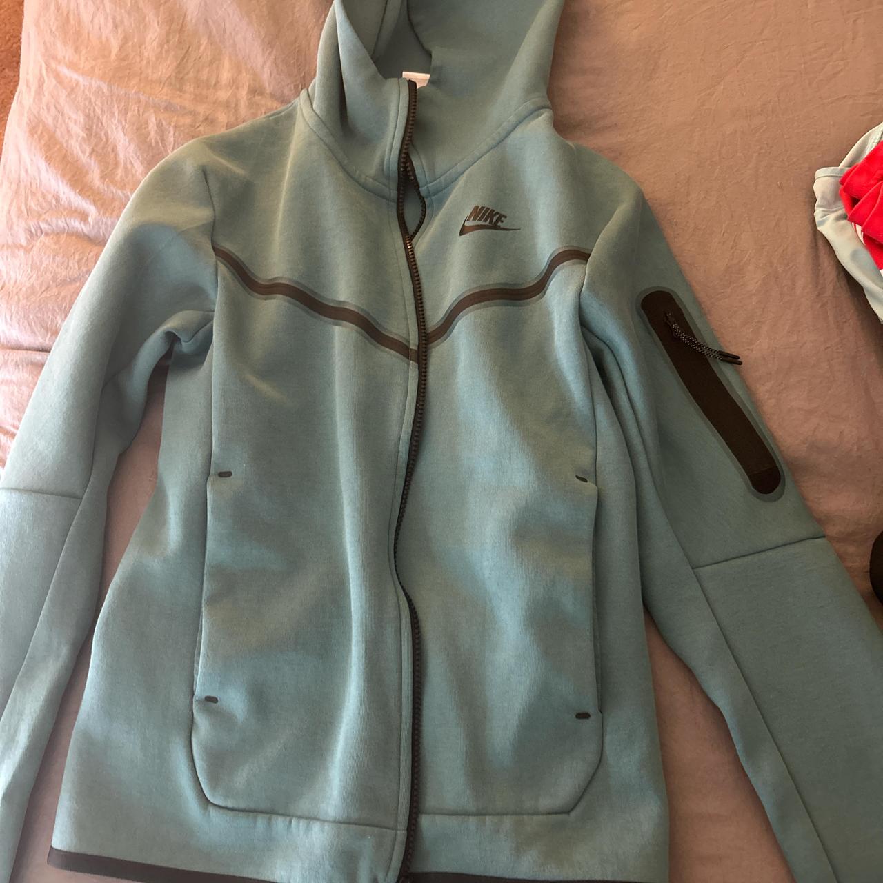 Nike tech hoodie Teal/turquoise color Size XS Never... | Depop