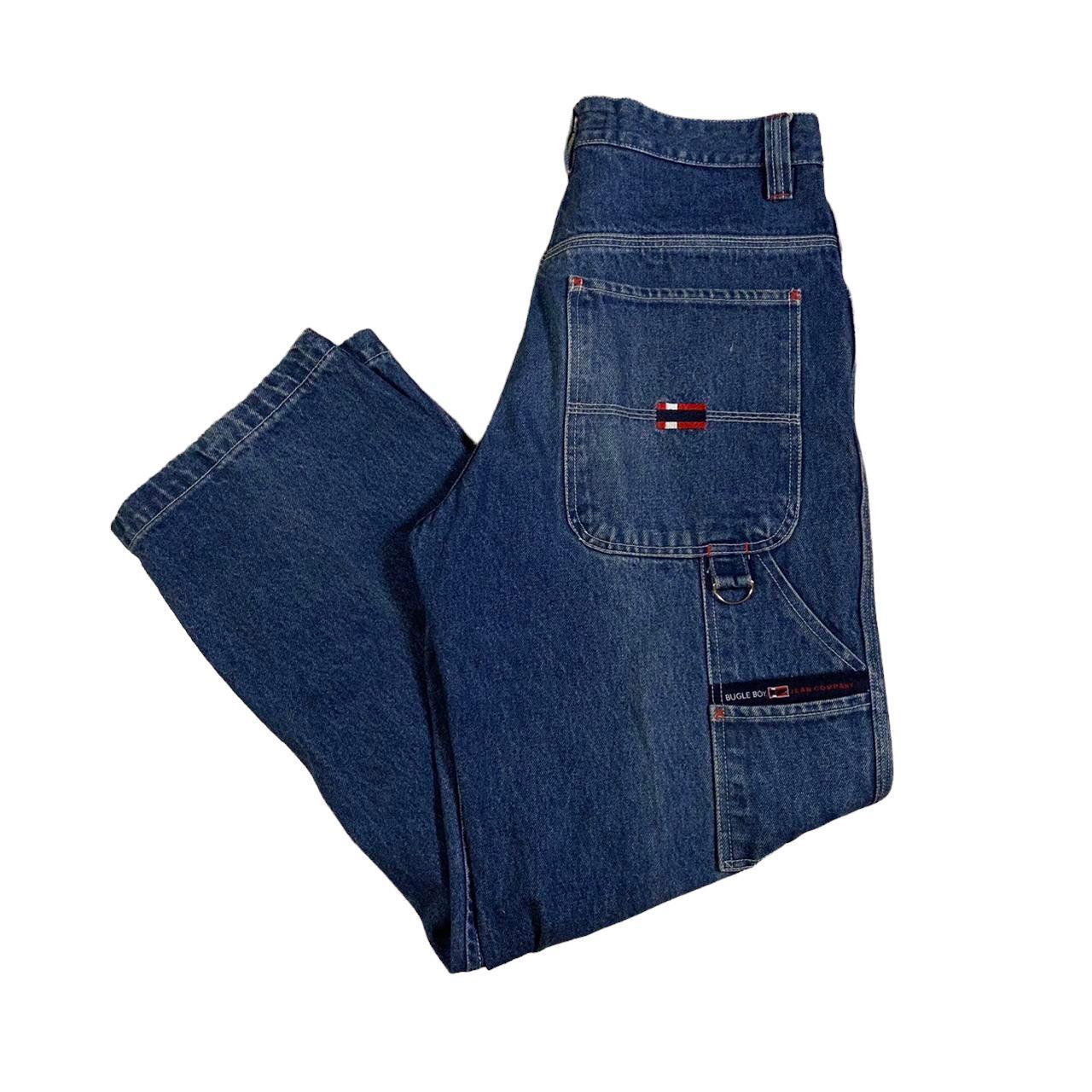 Vintage Bugle Boy Carpenter style Jeans in good worn... - Depop
