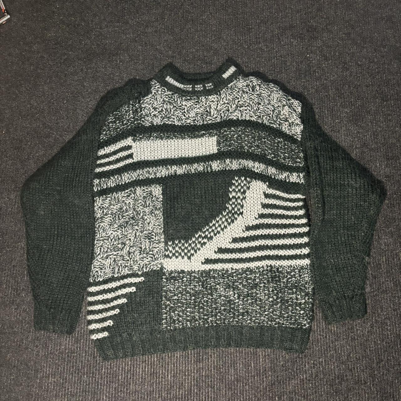 Vintage Street Scenes Sweater Mens Size XL Chunky... - Depop