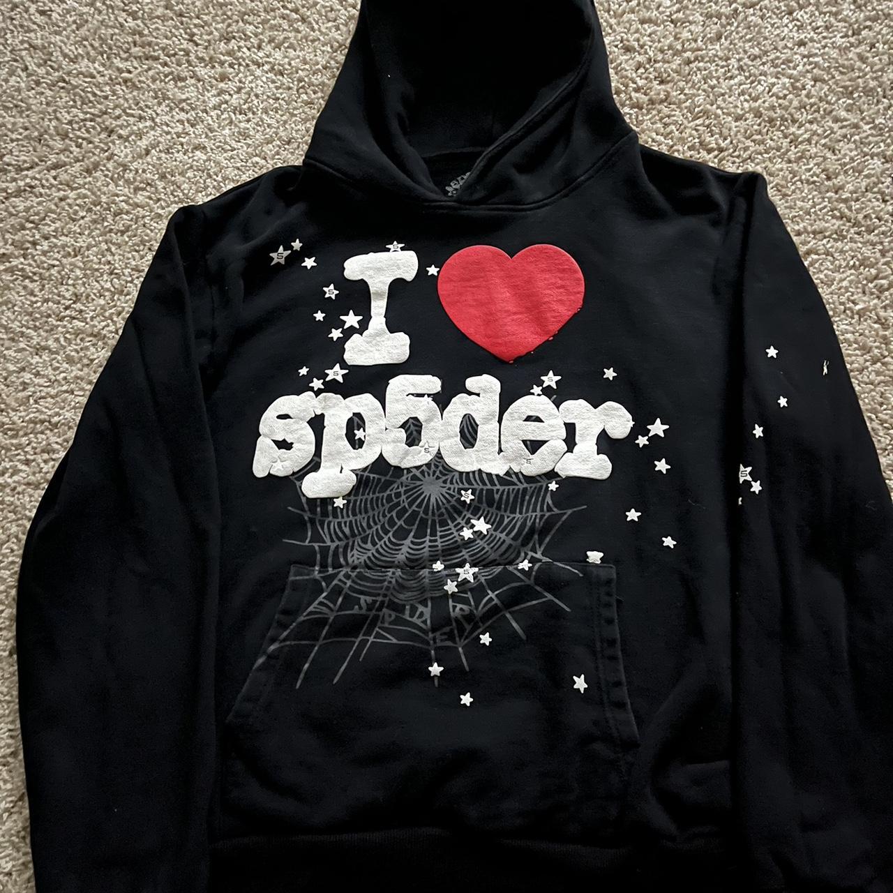 barely used medium spider hoodie REAL lmk if yu... - Depop