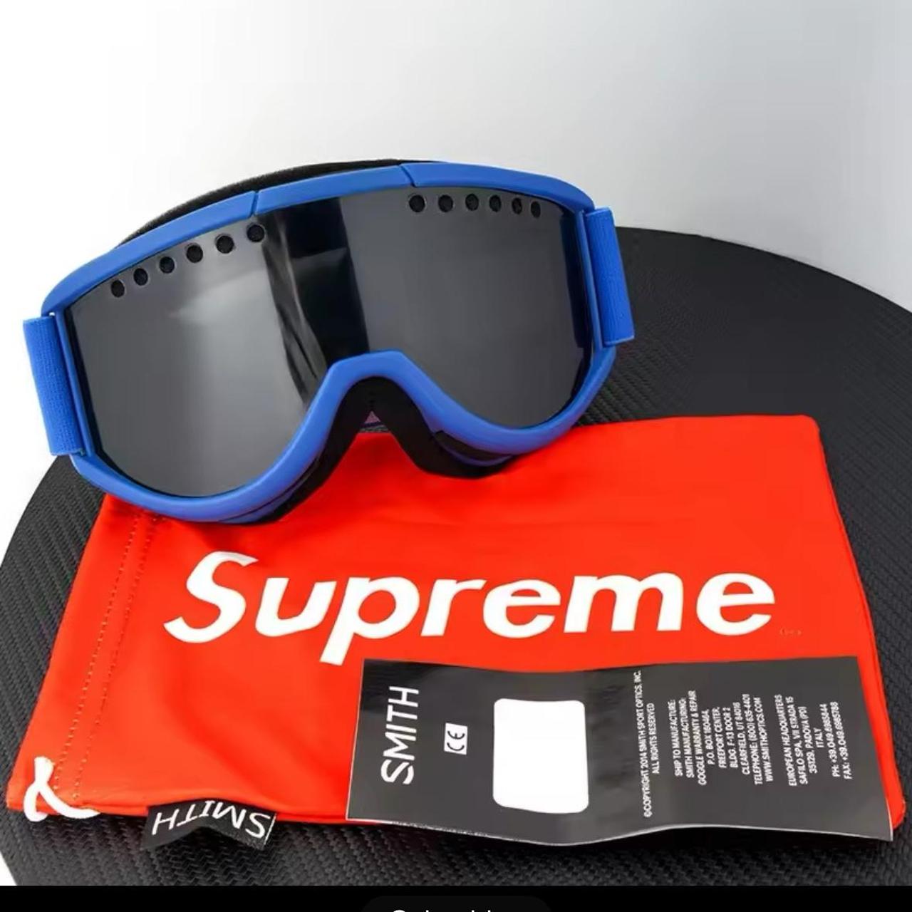 Blue Supreme Ski goggles | Depop