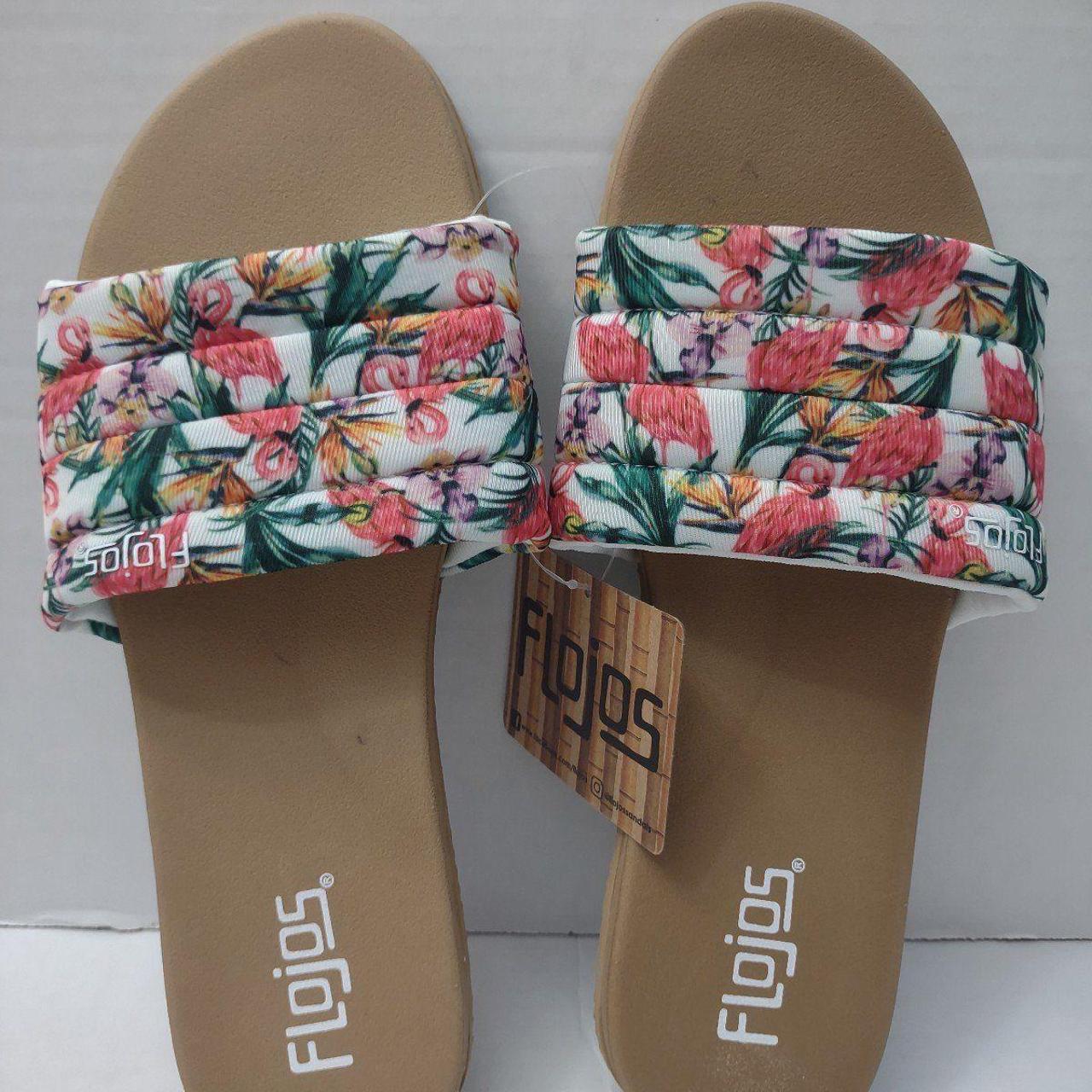 Flojos Fiesta Puffy Slide Sandals New with... | Depop